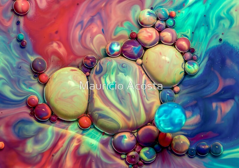"The moon bubbles of a bubble planet" by Mauricio Acosta | Redbubble