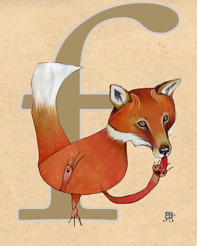 "F is for FOX" by busymockingbird | Redbubble