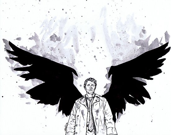 What are some of your favorite Cas w/ wings fan art? I'm looking for a ...
