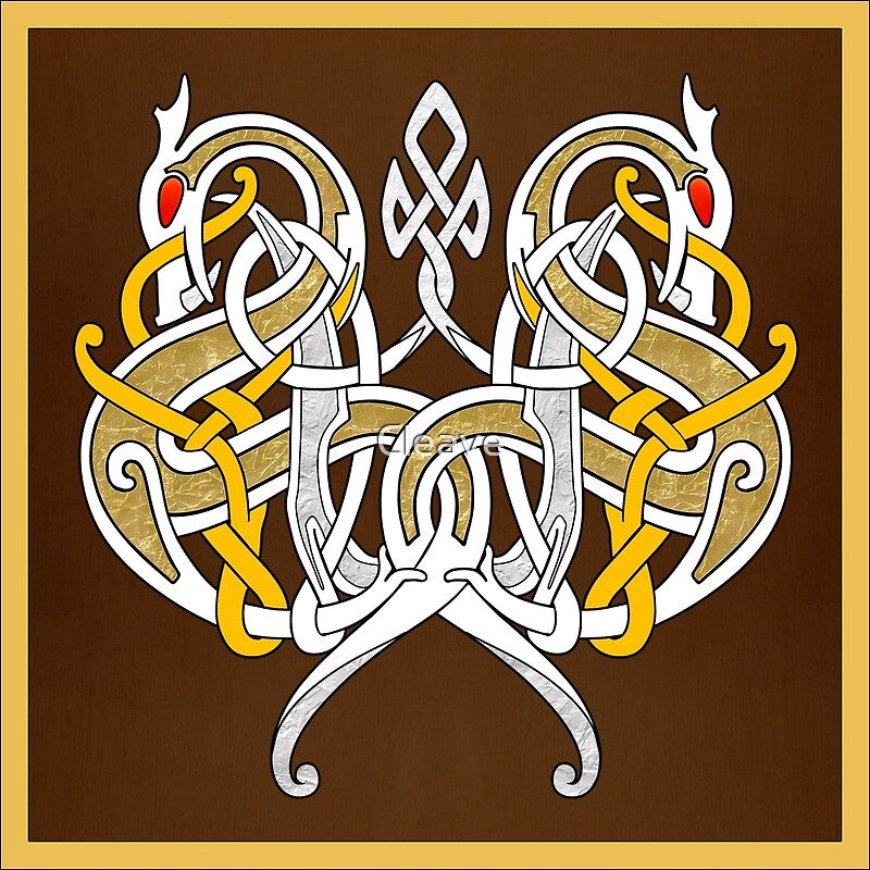 "Celtic Dragons Intertwined" by Cleave | Redbubble