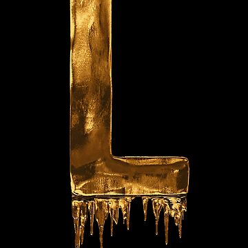 "Gold Drip on Black Alphabet Letter L" Art Print for Sale by MPowerTeez ...