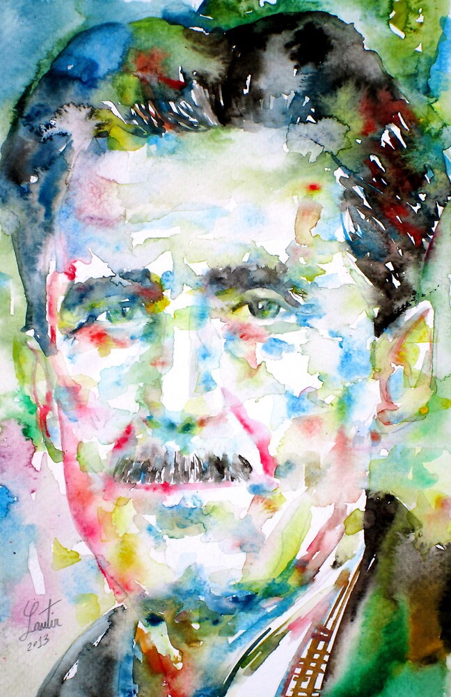 "GEORGE ORWELL- watercolor portrait" by lautir | Redbubble