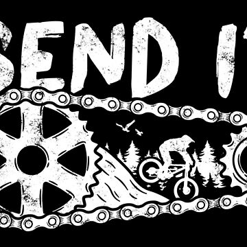 "Mountain Bike Chain MTB Biker Send It" Sticker for Sale by ...