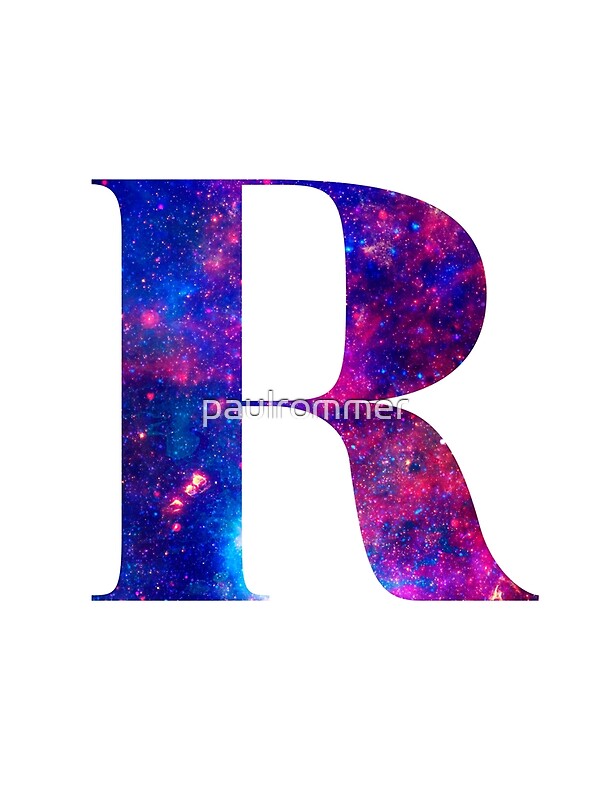 "Letter R galaxy in white background" by paulrommer | Redbubble