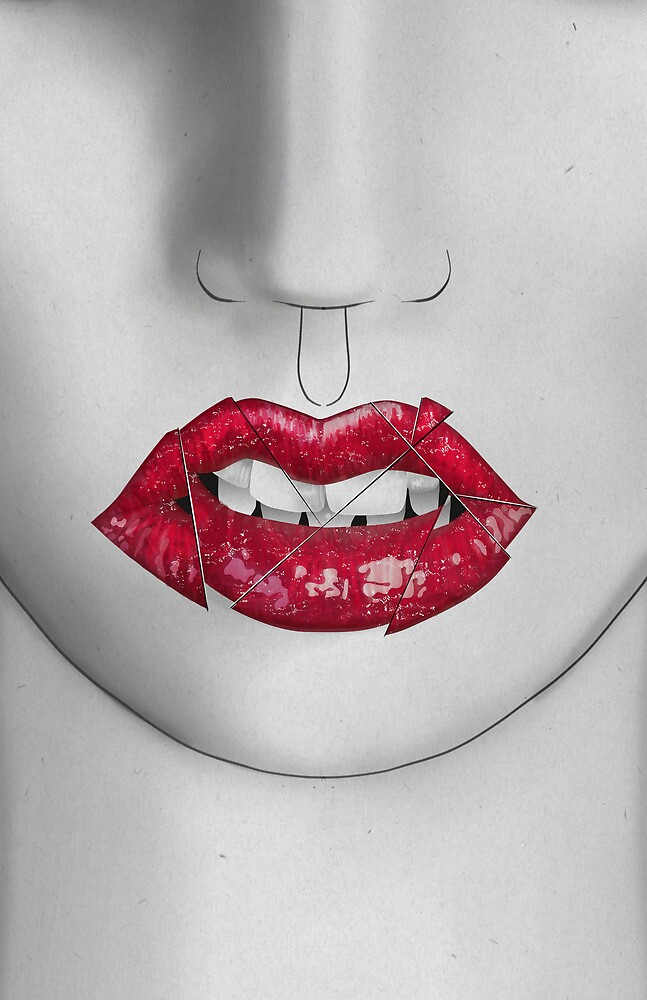 "Broken Lips" by Lampica | Redbubble
