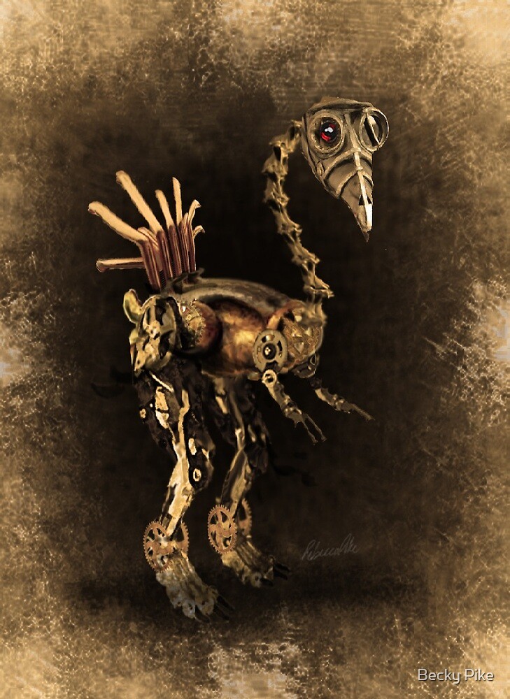 "Steampunk Raptor" by Becky Pike | Redbubble