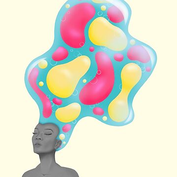 "Lava Lamp Hair" Poster for Sale by addiegalaxy | Redbubble