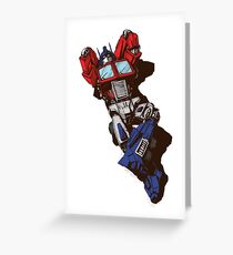 Optimus Prime Greeting Cards | Redbubble