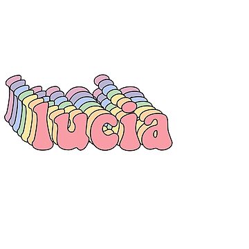"lucia name sticker" Sticker for Sale by youtubemugs | Redbubble