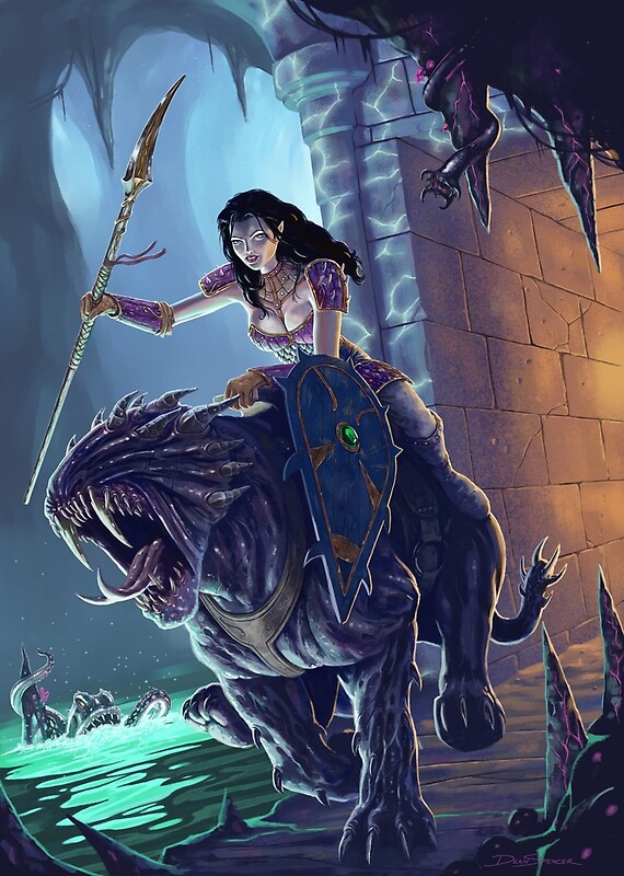 "Dark Elf Princess" by DeanSpencerArt | Redbubble