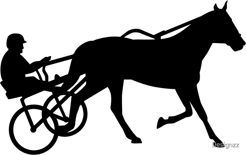 "Harness trotting race" Stickers by Designzz | Redbubble