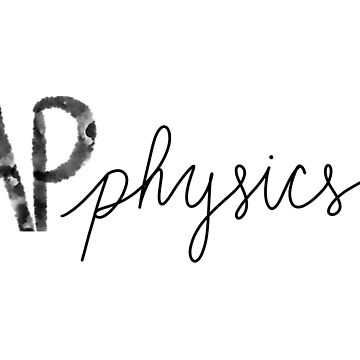 "AP Physics Class Cursive and Watercolor Print Label" Sticker for Sale ...