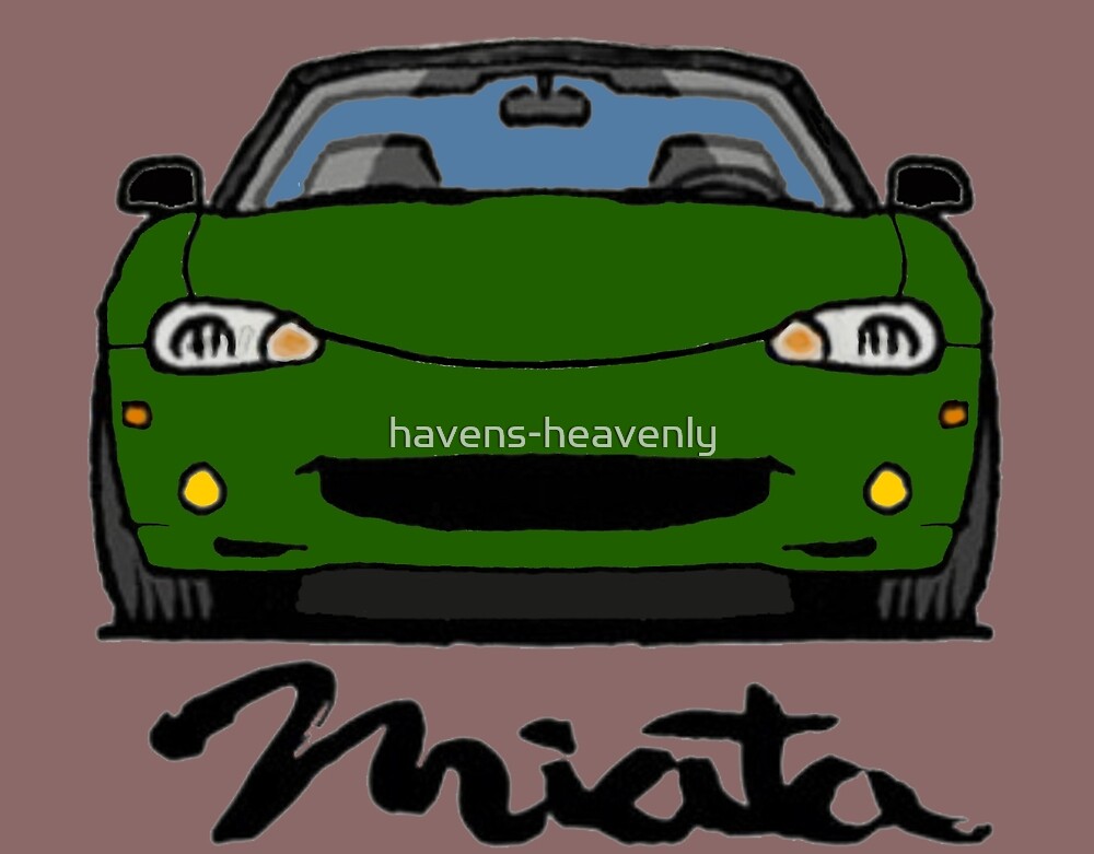 "Highland Green NC Miata Front View" by havens-heavenly | Redbubble