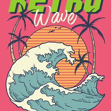 "retro wave " Sticker by danieldis | Redbubble