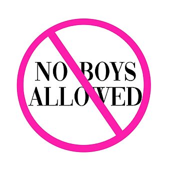 "No boys allowed " Sticker for Sale by cherrybombrb | Redbubble