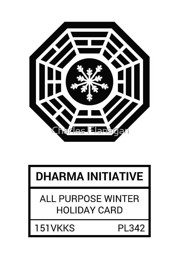 "Dharma Initiative All Purpose Winter Holiday Card" by Charles Flanagan ...