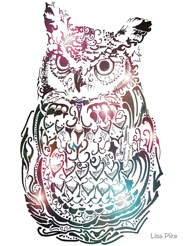 "Funky Owl" by Lisa Pike | Redbubble