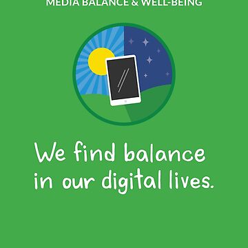 "Media Balance & Well-Being" Poster for Sale by Common Sense Education ...