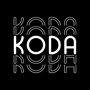 "Koda Name in Black and White Style" Sticker for Sale by Time-is-Money ...