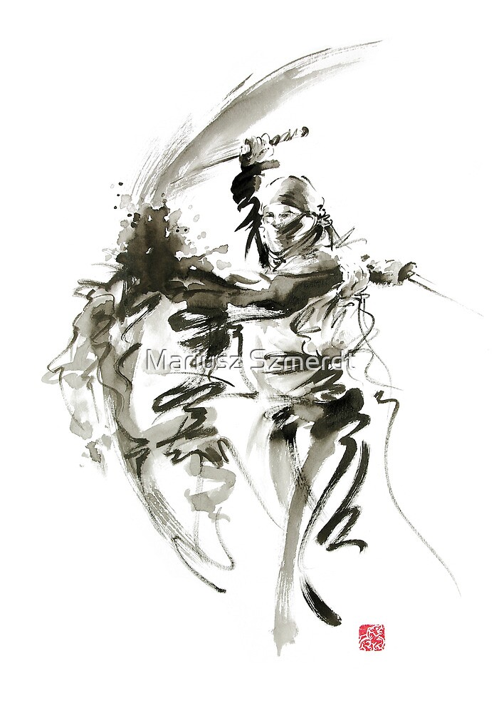 "Samurai sword bushido katana short knife ninja shadow martial arts ...