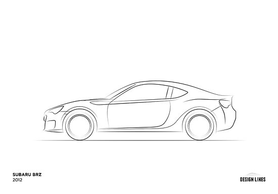 "Design Lines - Subaru BRZ" Posters by bpotstra | Redbubble
