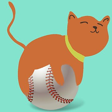 "Cat Baseball , Cat Lover , Baseball" Essential T-Shirt for Sale by ...