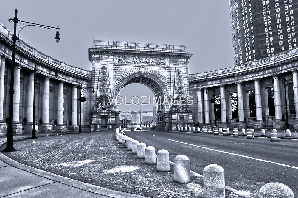 "The Arch and Colonnade of the Manhattan Bridge" by VDLOZIMAGES | Redbubble