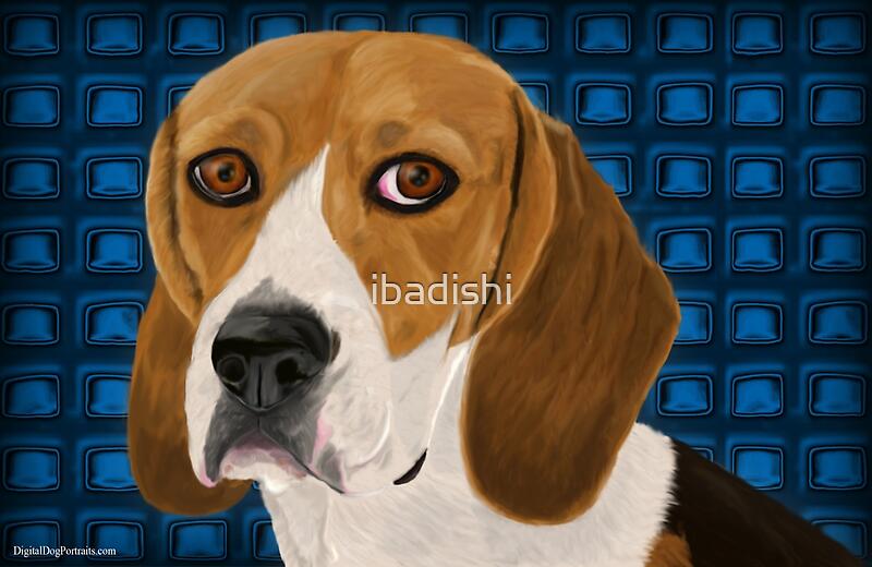 "Beagle Staring Directly at You - Digital Paint" by ibadishi | Redbubble