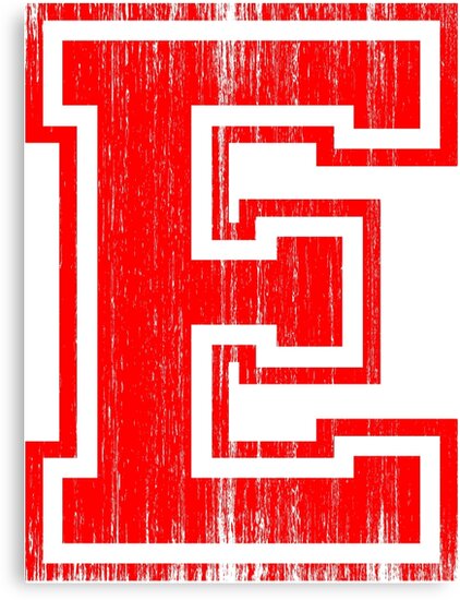 "Big Red Letter E" Canvas Prints by adamcampen | Redbubble