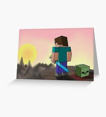 Minecraft Greeting Cards | Redbubble
