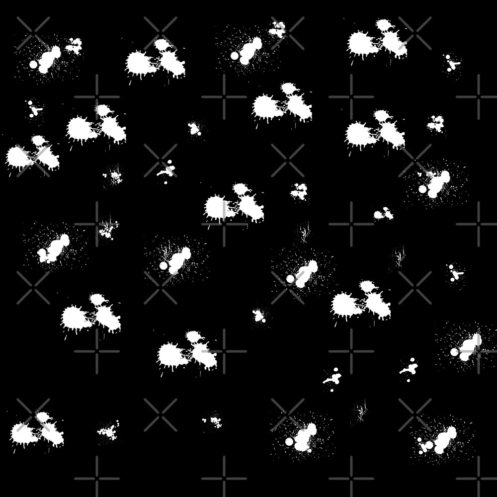 "Black and White Splatter Pattern" by addicusdesigns | Redbubble