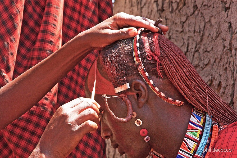 "Masai Face Paint" by phil decocco | Redbubble