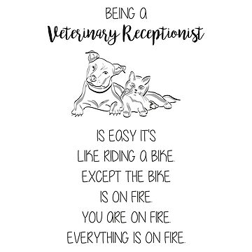 " Funny Veterinary Receptionist T-shirt" Sticker for Sale by ZANKELLO ...