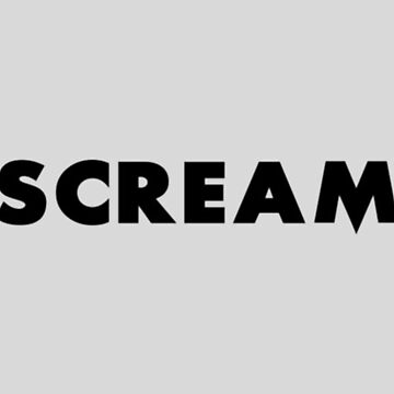 "Scream Logo" Sticker for Sale by Raina Aubertin | Redbubble
