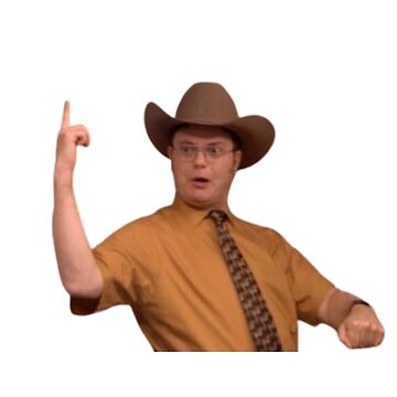 "Safety Cowboy Dwight - The Office" Sticker for Sale by BestOfficeMemes ...