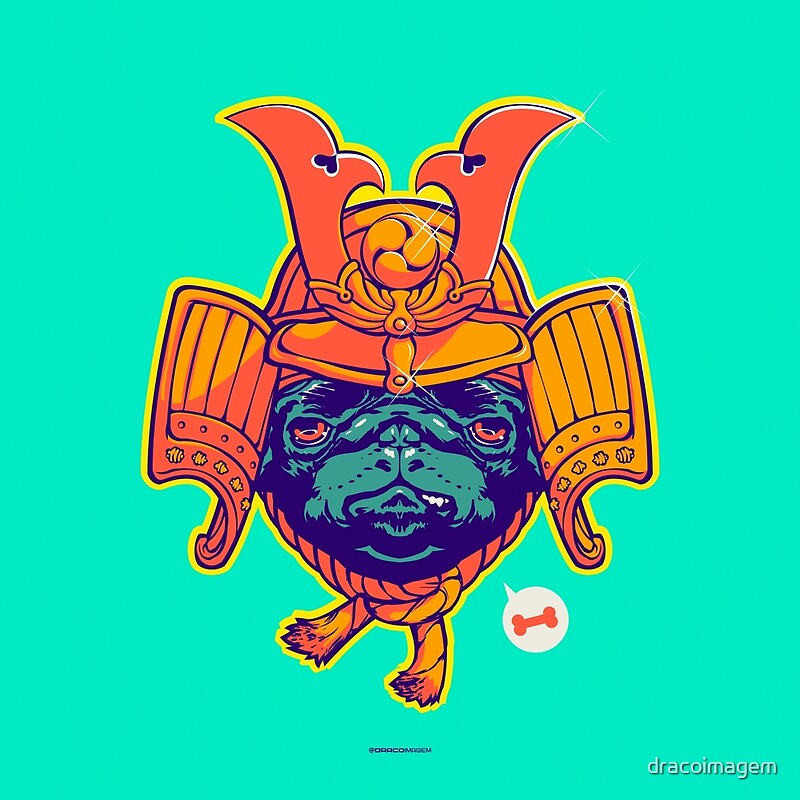 "Samurai Pug" by dracoimagem | Redbubble