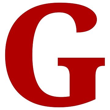 "Red Color Letter G" Pin for Sale by DevineDesignz | Redbubble