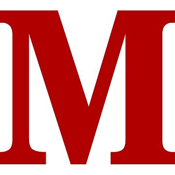 "Red Color Letter M" Poster for Sale by DevineDesignz | Redbubble