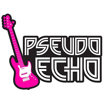 "Pseudo Echo guitar - pink and white " Essential T-Shirt for Sale by ...