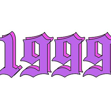 "'1999' " Sticker for Sale by camillacscott | Redbubble