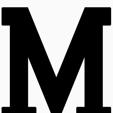 "Letterman M" Sticker for Sale by badmelt | Redbubble