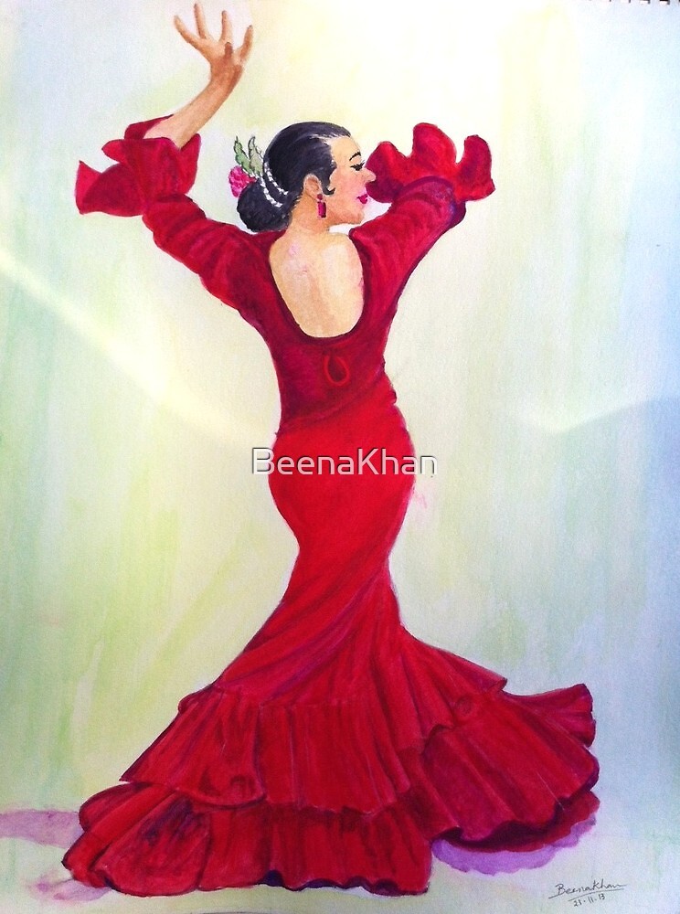 "Flamingo Dancer " by BeenaKhan | Redbubble