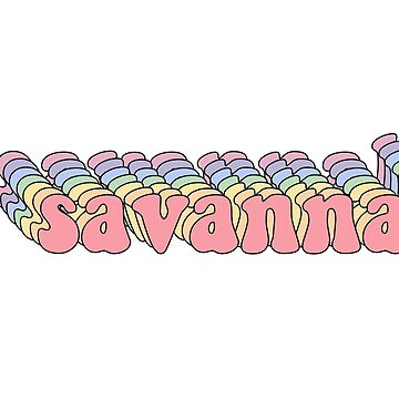 "savannah name sticker" Sticker for Sale by youtubemugs | Redbubble