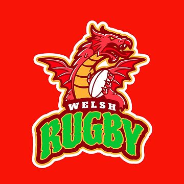 "Welsh Dragon Rugby" Sticker for Sale by Dumelang | Redbubble