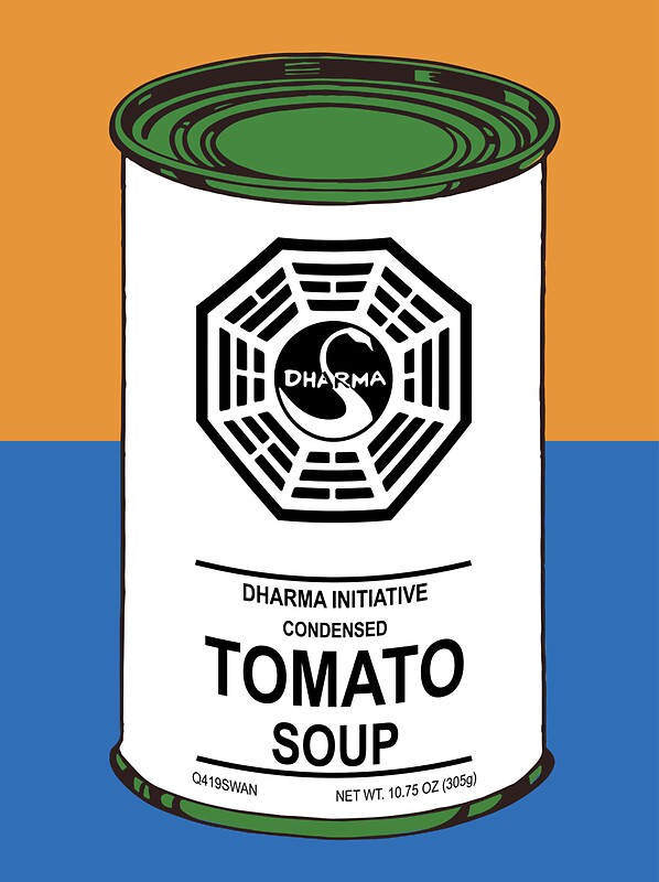 "Dharma Tomato Soup Can" by darrster | Redbubble