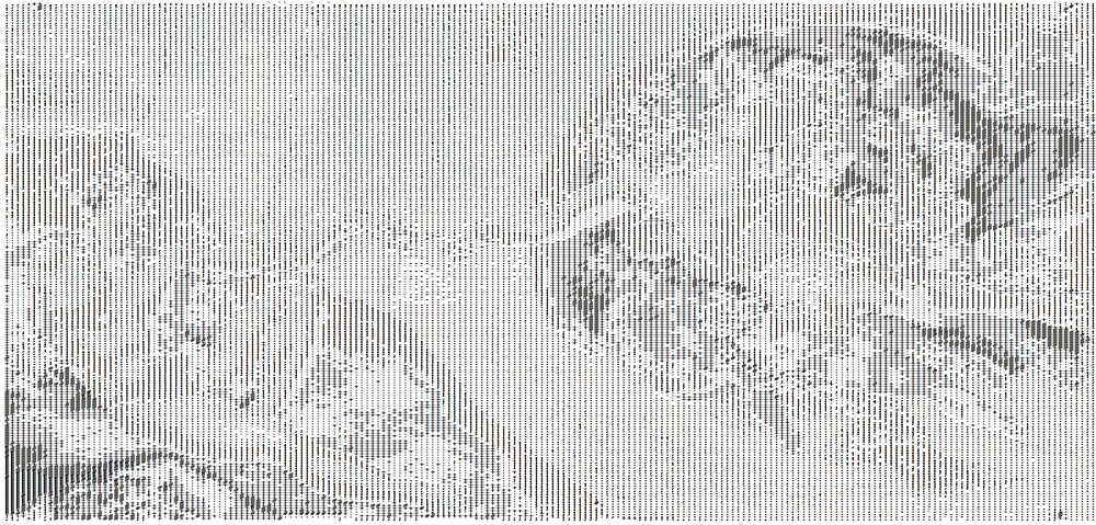 "The Creation of Adam ASCII Art Poster" by Alexandru Stanoi | Redbubble
