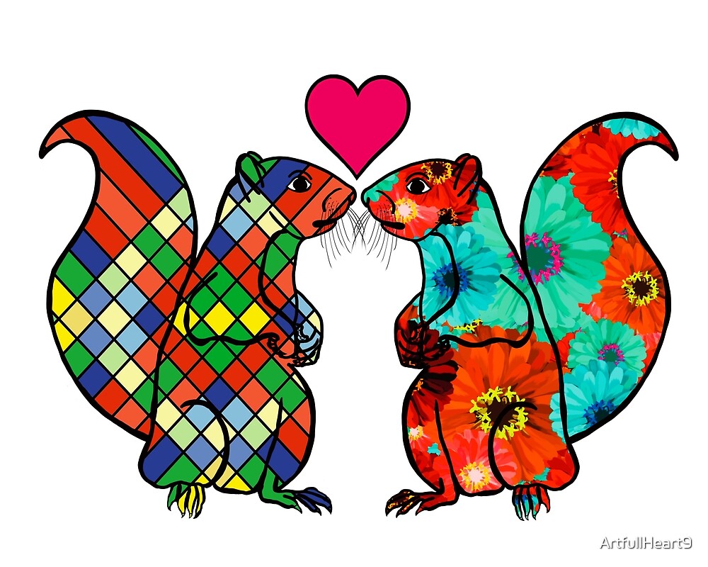 "Squirrel Love" by ArtfullHeart9 | Redbubble