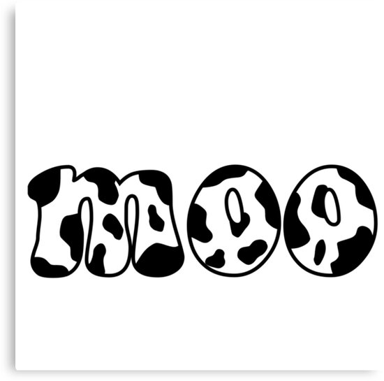 "Cow print moo" Canvas Print by BluAndCo | Redbubble