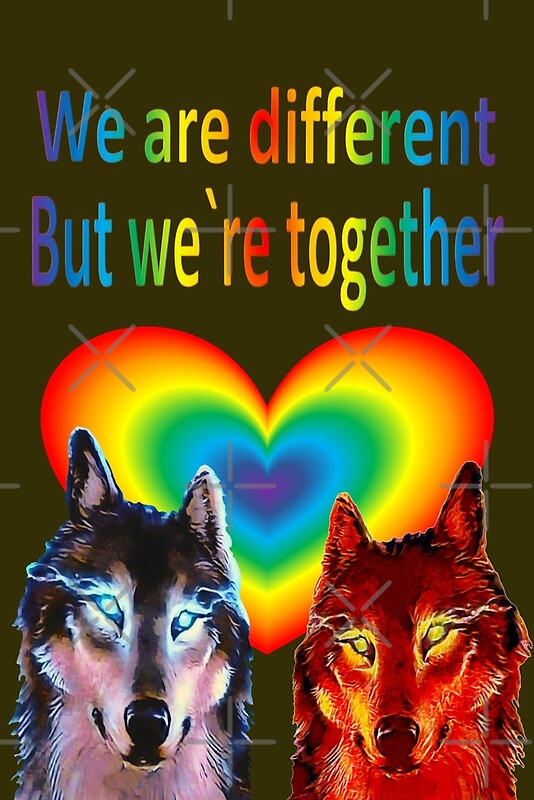 "We are different, but we together" by helenkaiy | Redbubble