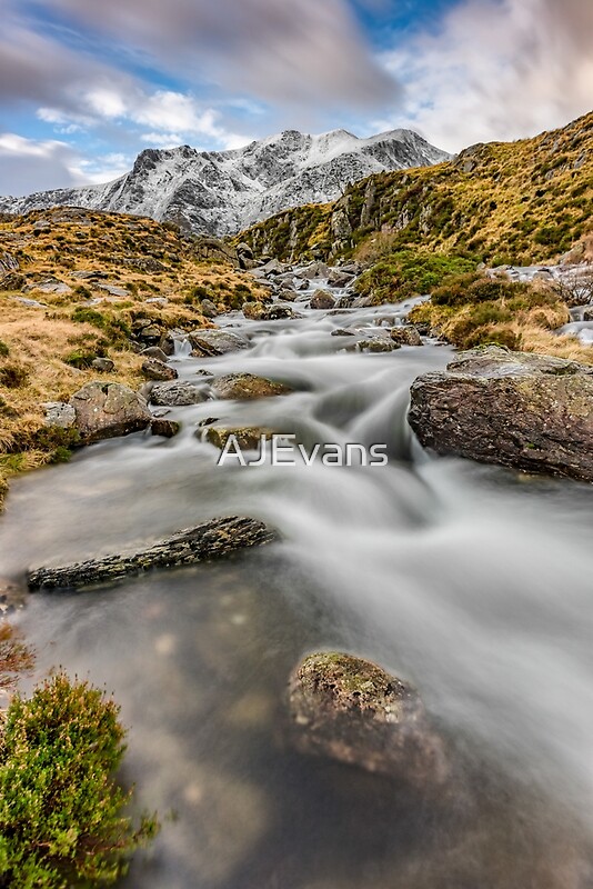 "Cwm Idwal Stream" by Adrian Evans | Redbubble